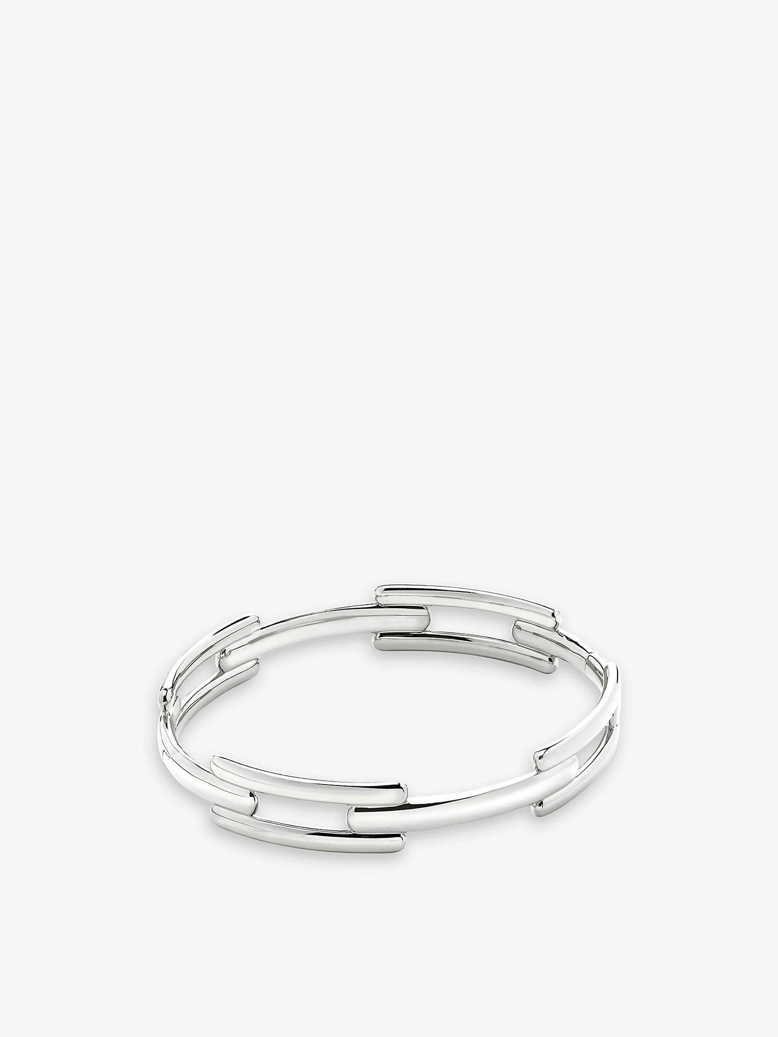 MONICA VINADER Signature Recycled Sterling-Silver Link Bangle in STERLING SILVER | endource