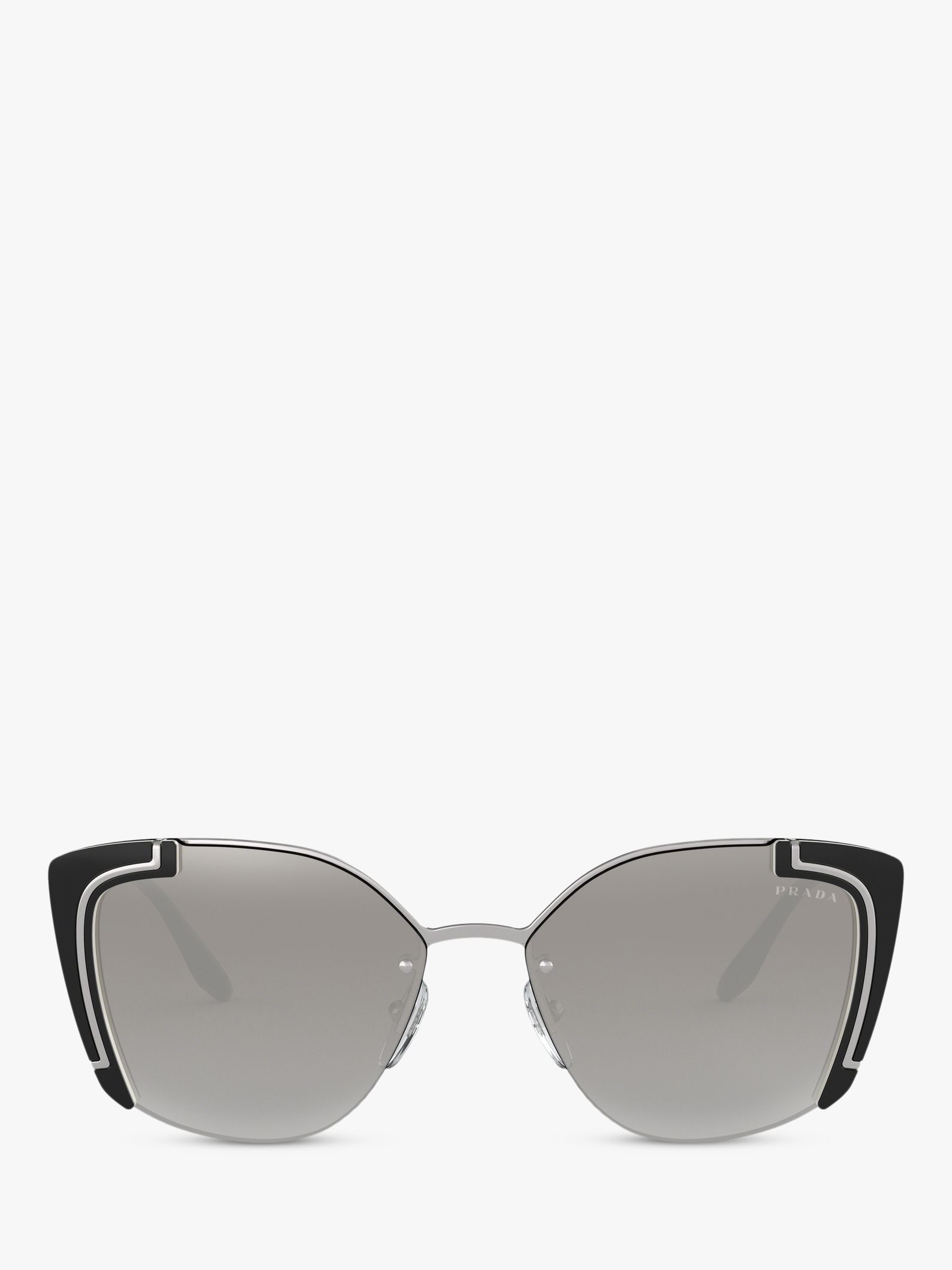 PRADA Square Sunglasses in Silver/Mirror Grey | endource