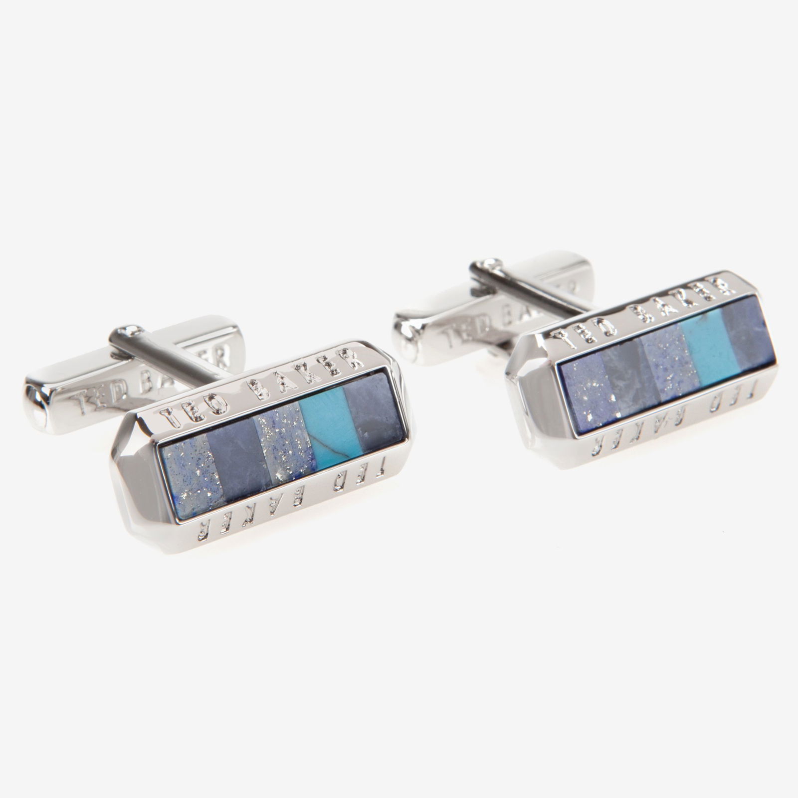 TED BAKER Preshus Rectangle Cufflinks in Blue | Endource