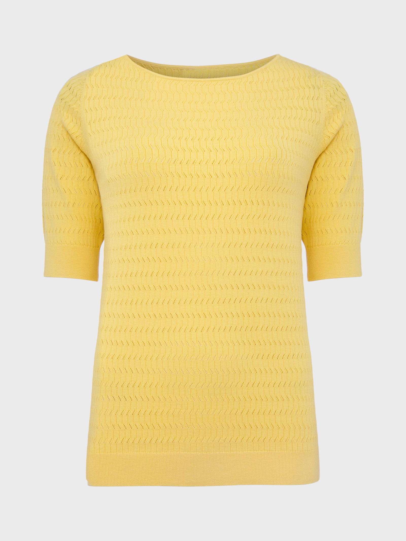 HOBBS Katia Stitch Detail Jumper in Corn Yellow | Endource