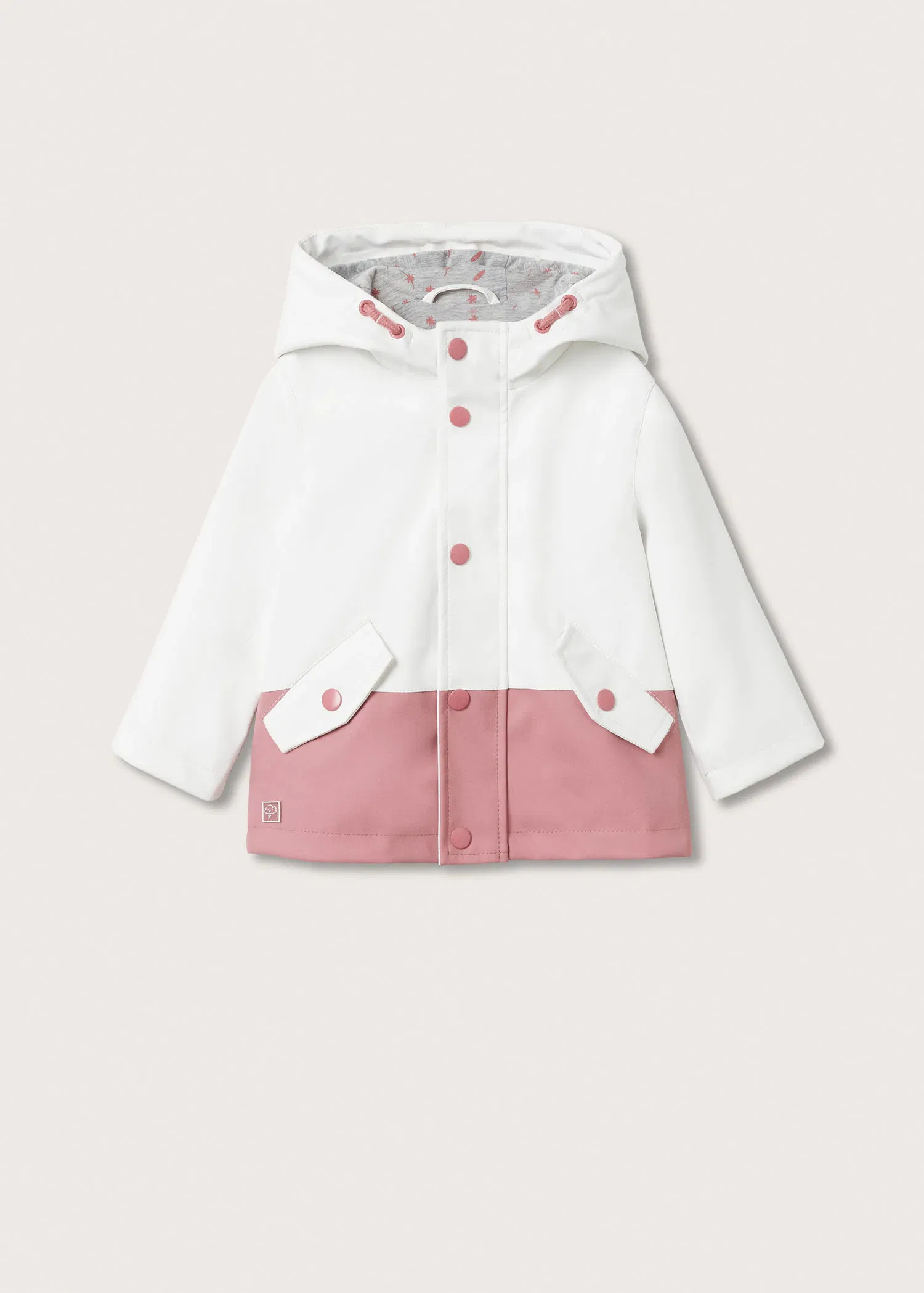 MANGO Gummed Raincoat in Off White | endource