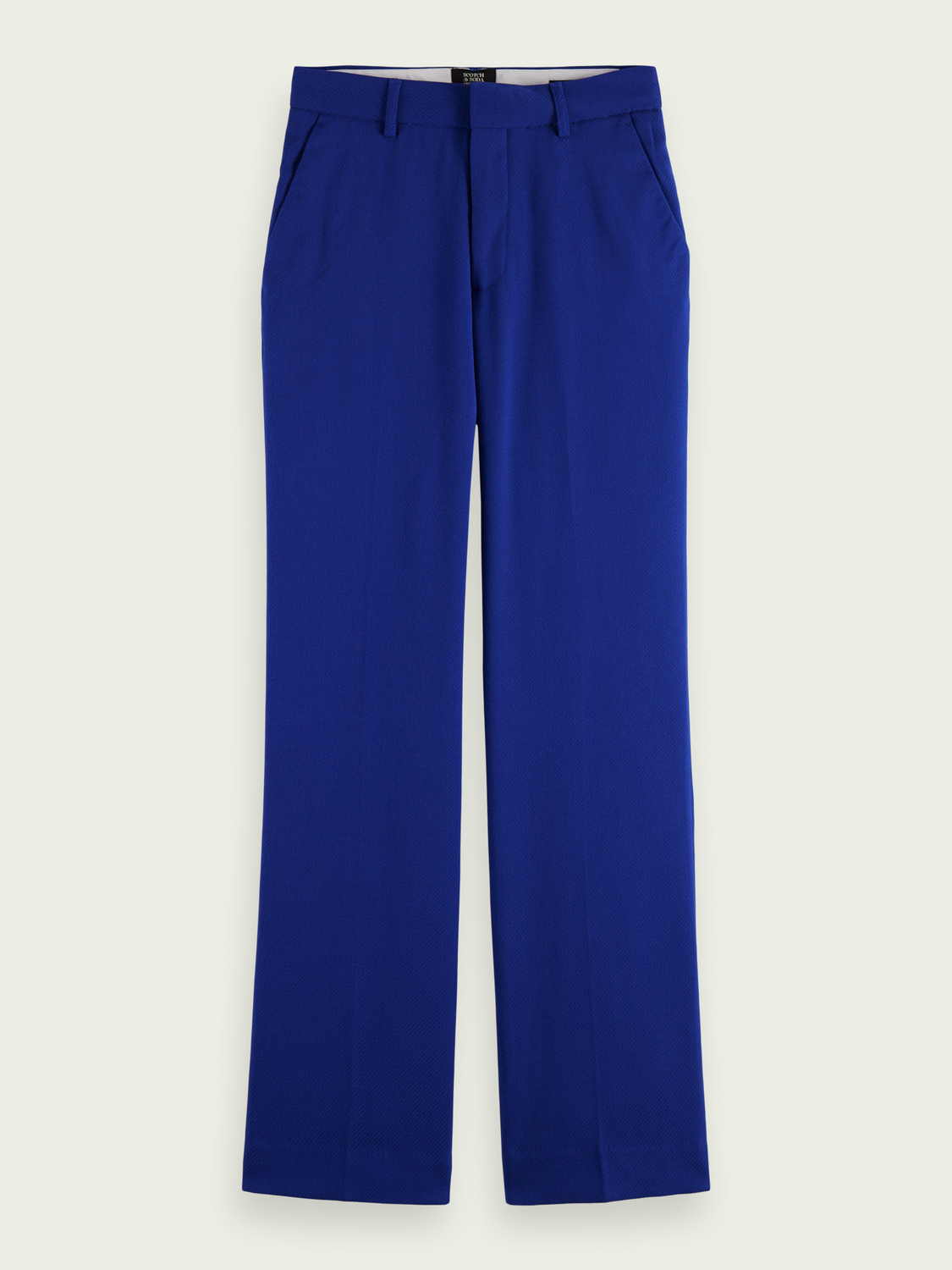 SCOTCH & SODA Hailey Straight Leg Trousers in Bright Blue | endource