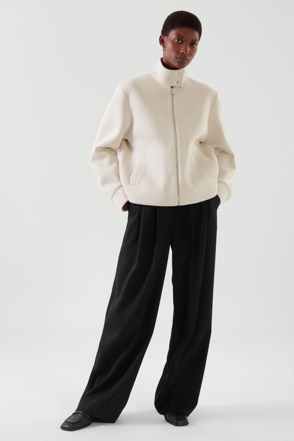 COS Boxy Jacket in LIGHT BEIGE | Endource