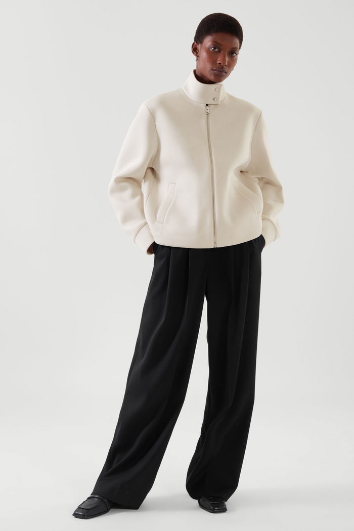 COS Boxy Jacket in LIGHT BEIGE | Endource