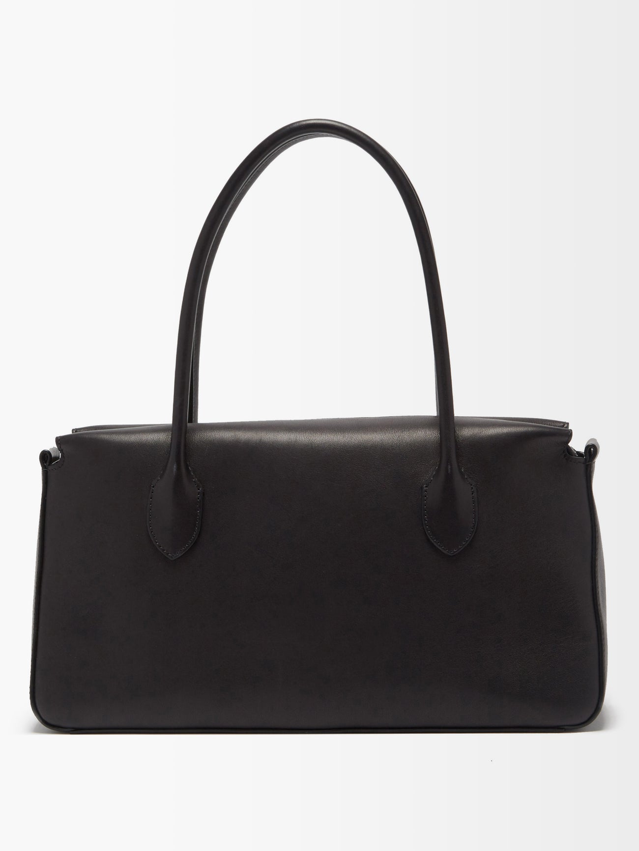 THE ROW Terrasse Grained-Leather Shoulder Bag in Black | endource