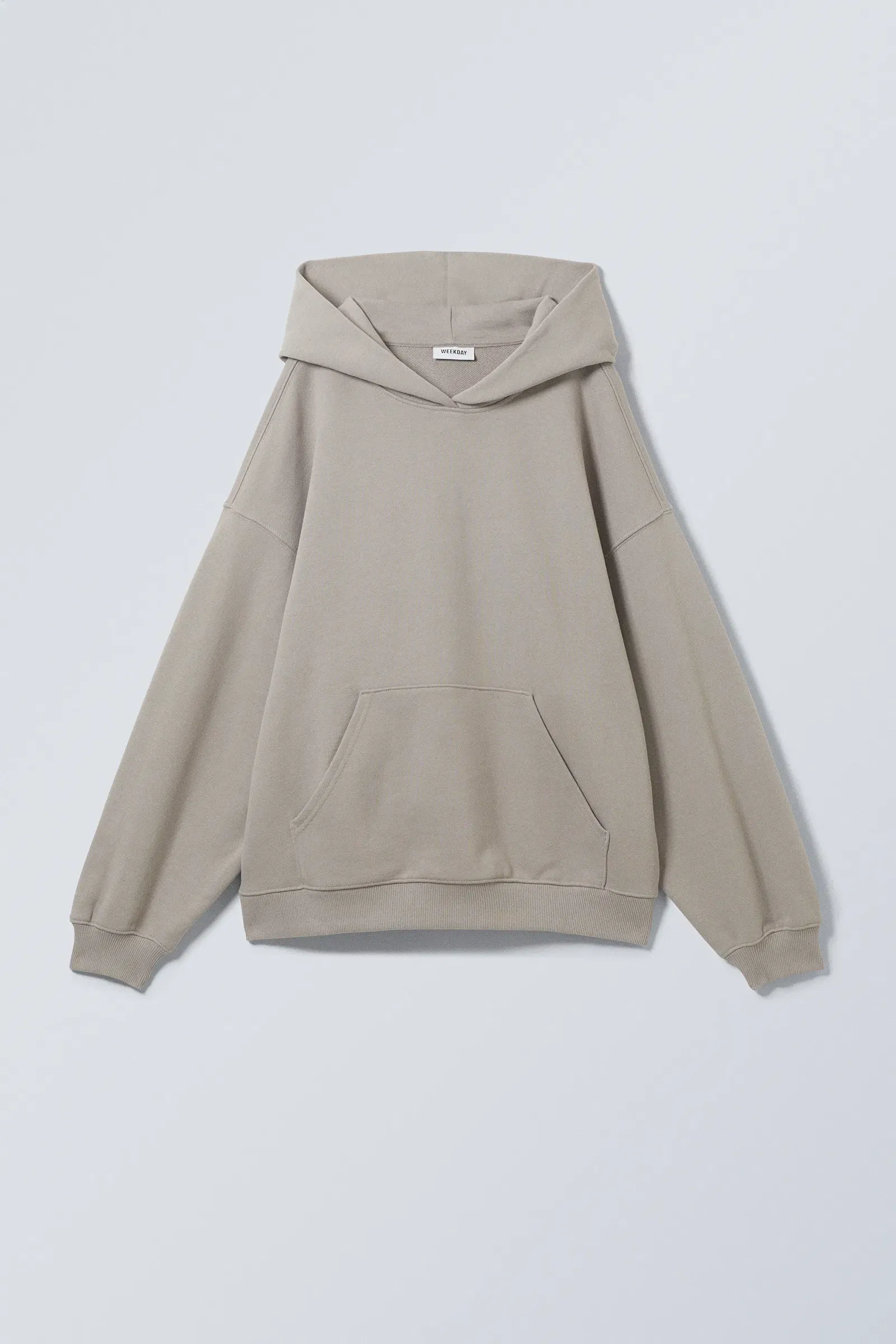 WEEKDAY Tony Oversized Hoodie in Dusty Mole | endource