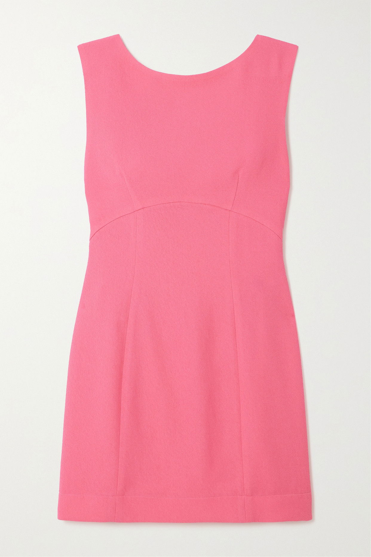 RIXO Michaela Cutout Bow-Detailed Crepe Mini Dress in Pink | endource