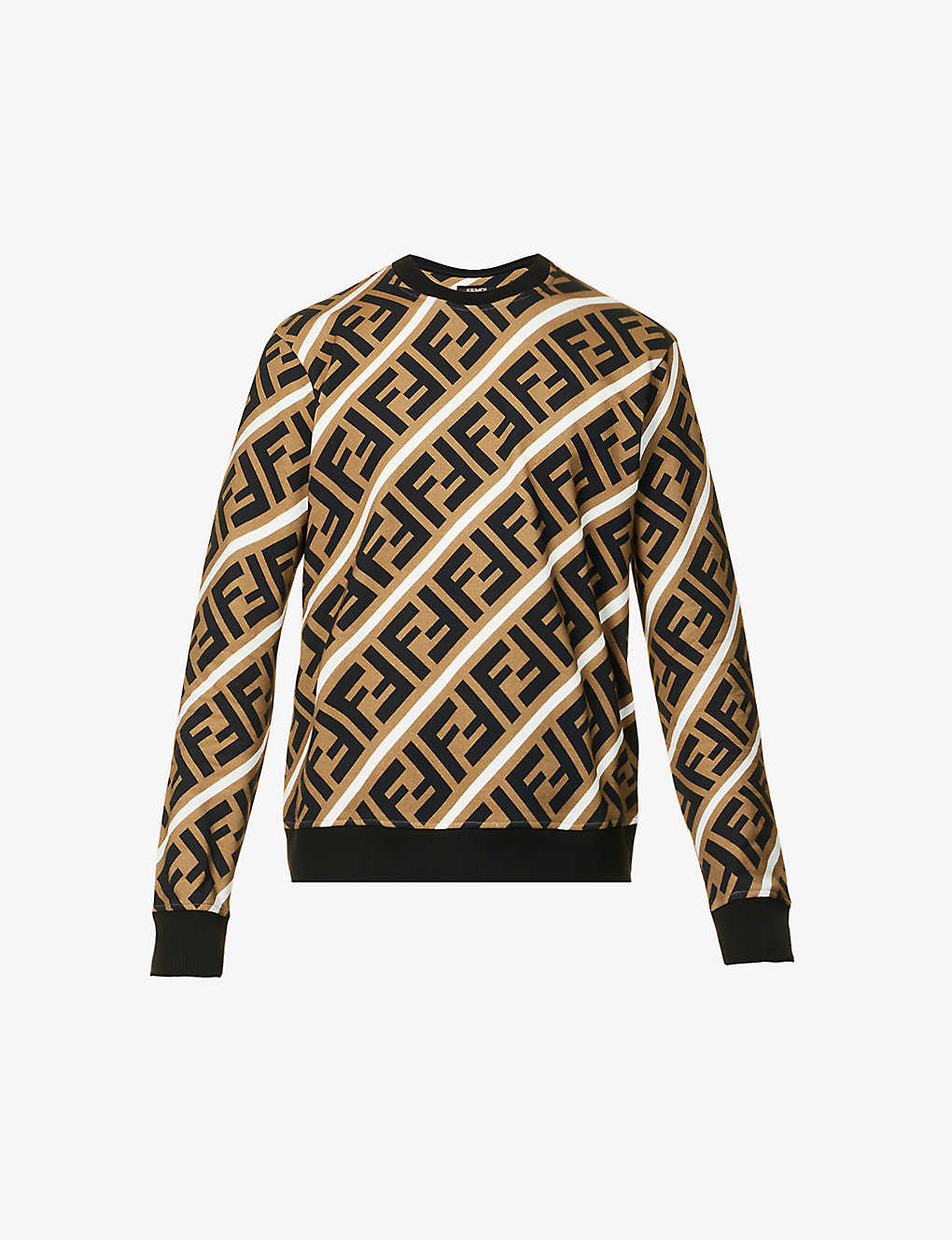FENDI Monogram-Pattern Regular-Fit Cotton-Jersey Sweatshirt in ...