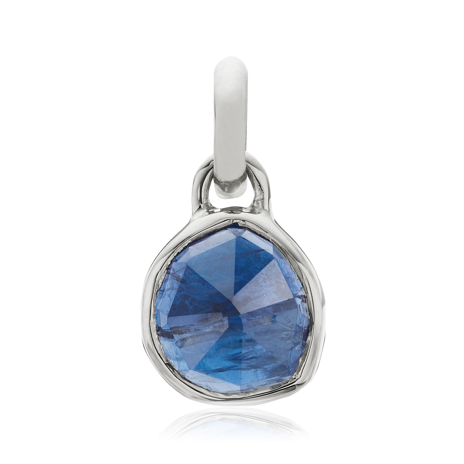 MONICA VINADER Siren Mini Bezel Pendant Charm in Sterling Silver | endource