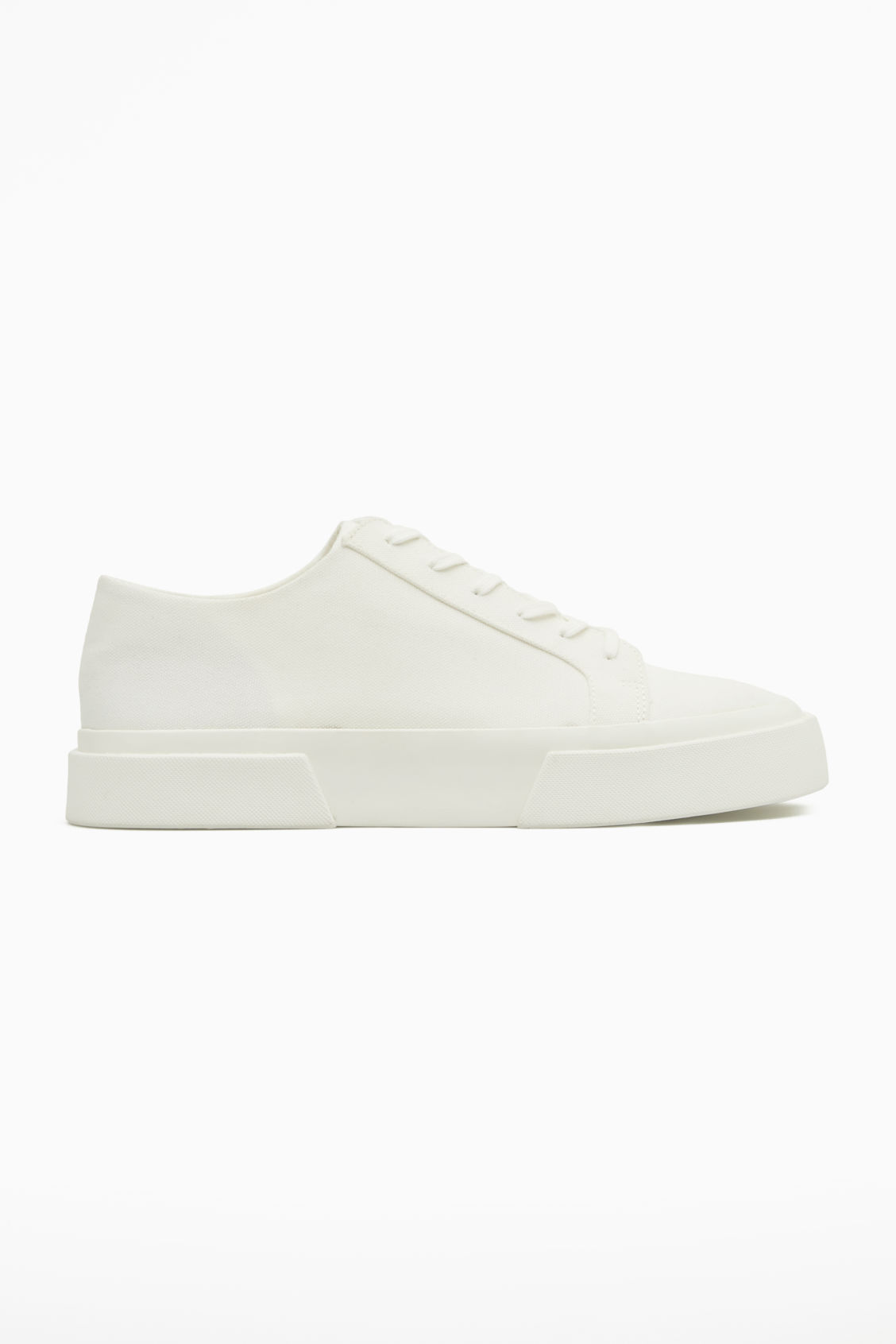 COS Canvas Lace-Up Trainers in WHITE | Endource