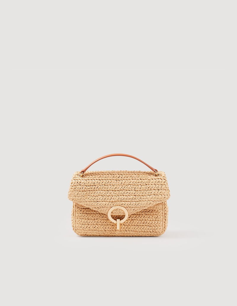 SANDRO Small raffia Yza bag | endource