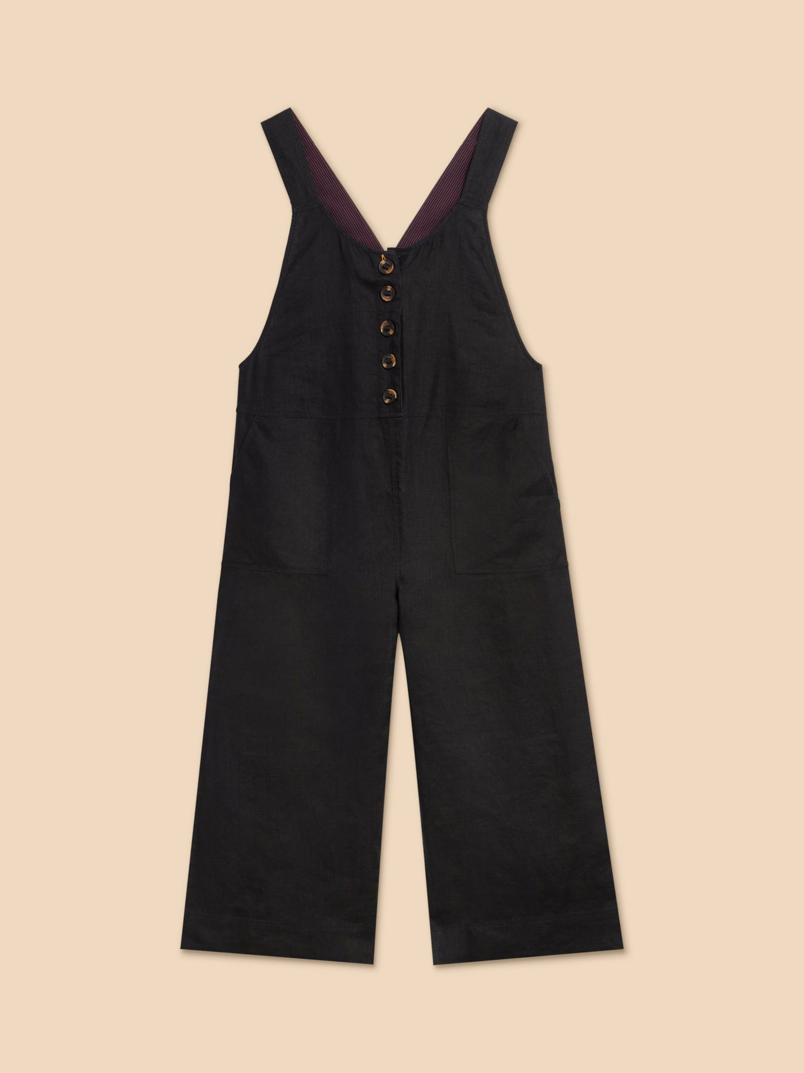 WHITE STUFF Viola Linen Dungarees | Endource