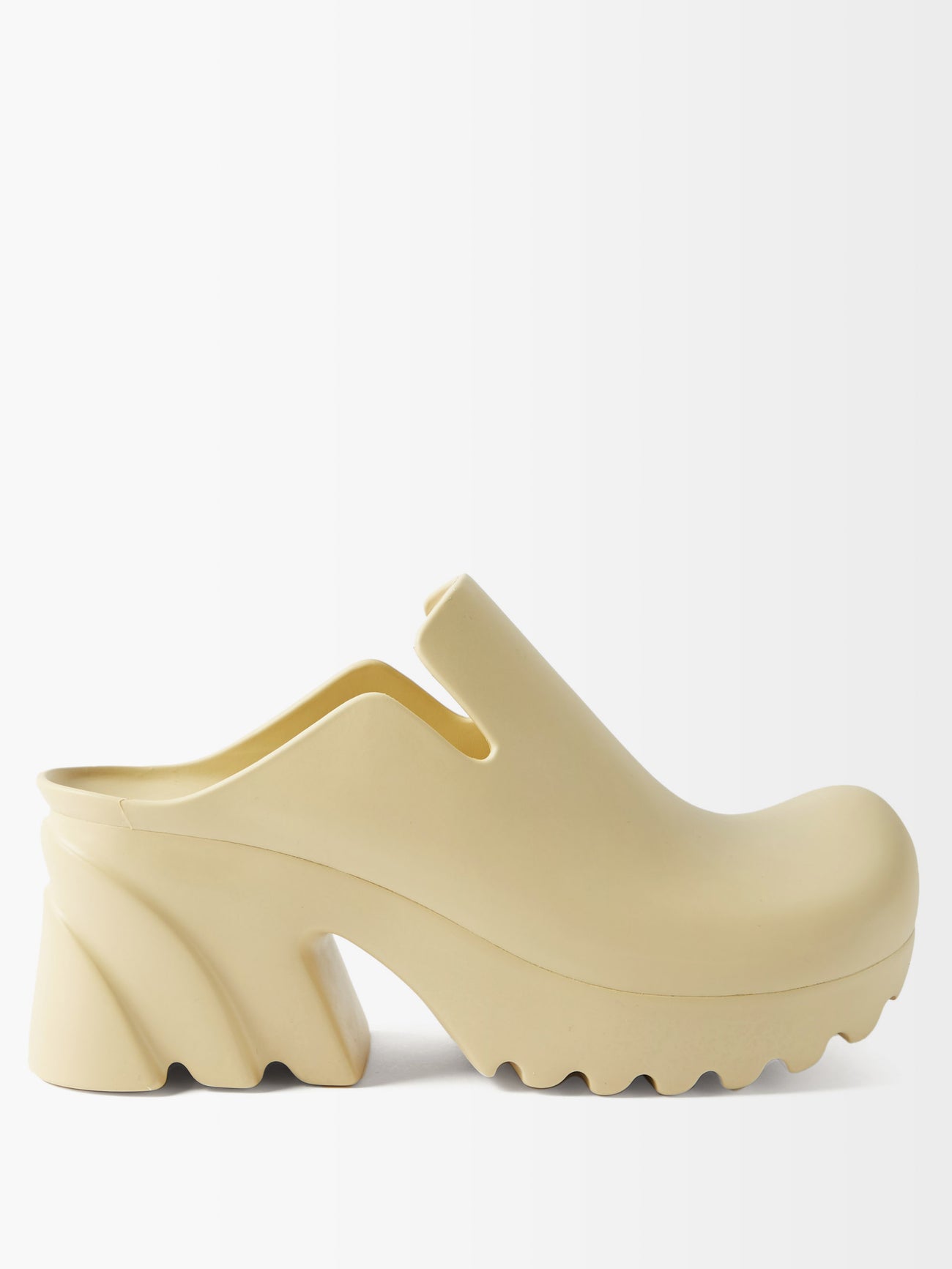BOTTEGA VENETA Flash Rubber Clogs in Beige | endource