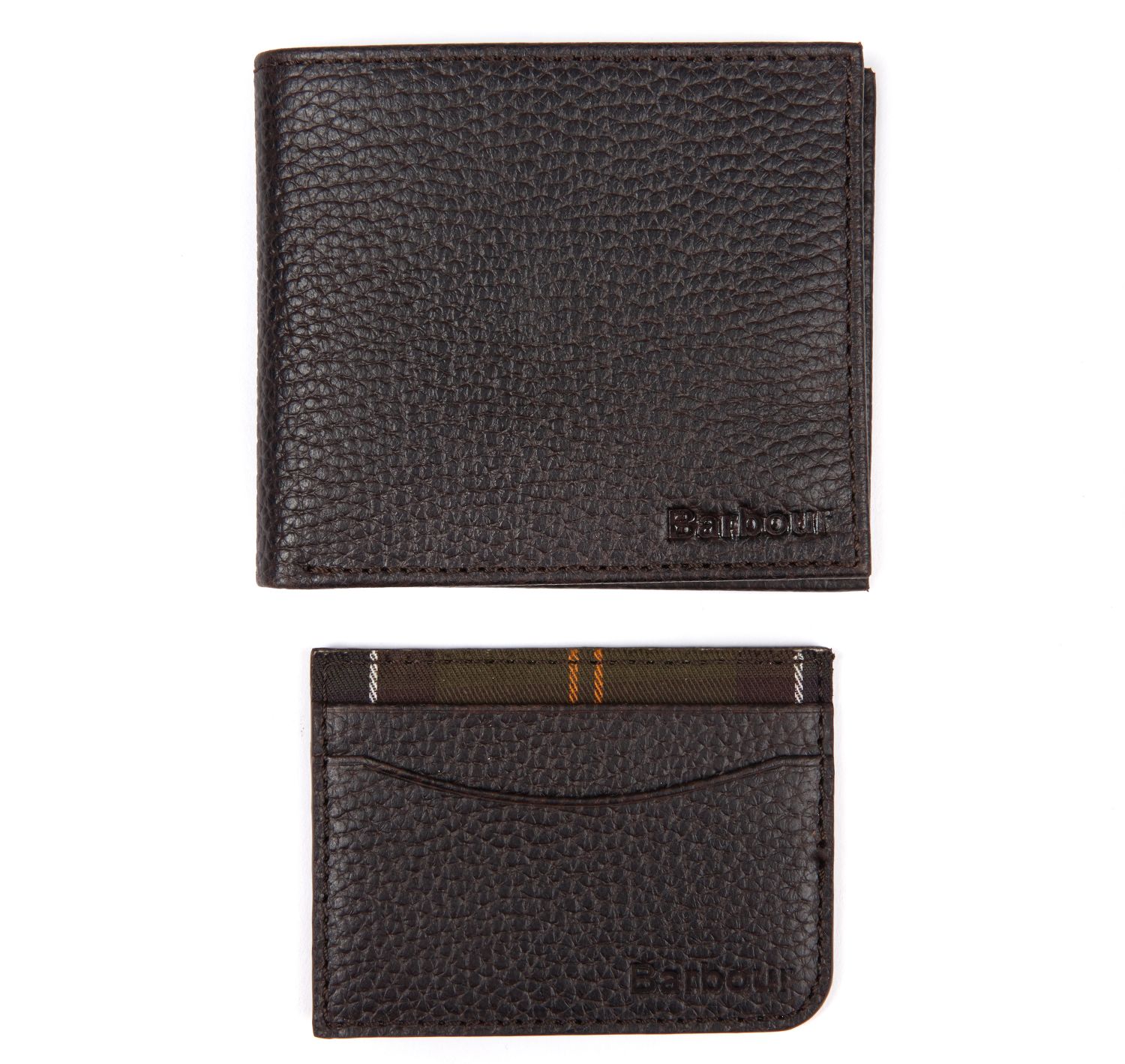 BARBOUR Wallet/Card Gift Set in Dark Brown | Endource
