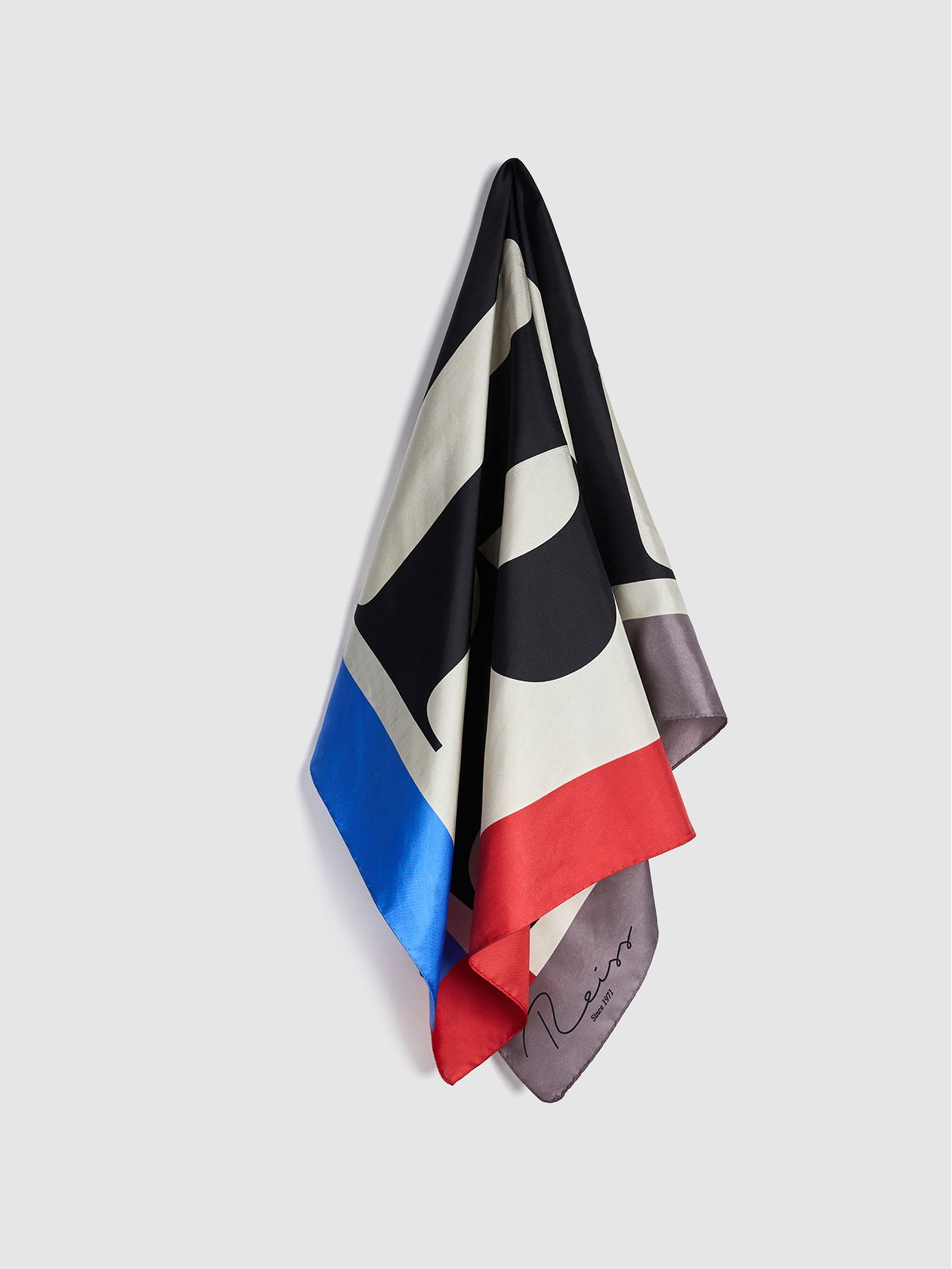 REISS Multi Alma Printed Silk Scarf in Multi | endource