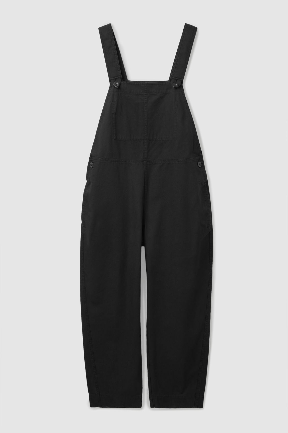 COS Barrel-Leg Dungarees in BLACK | endource