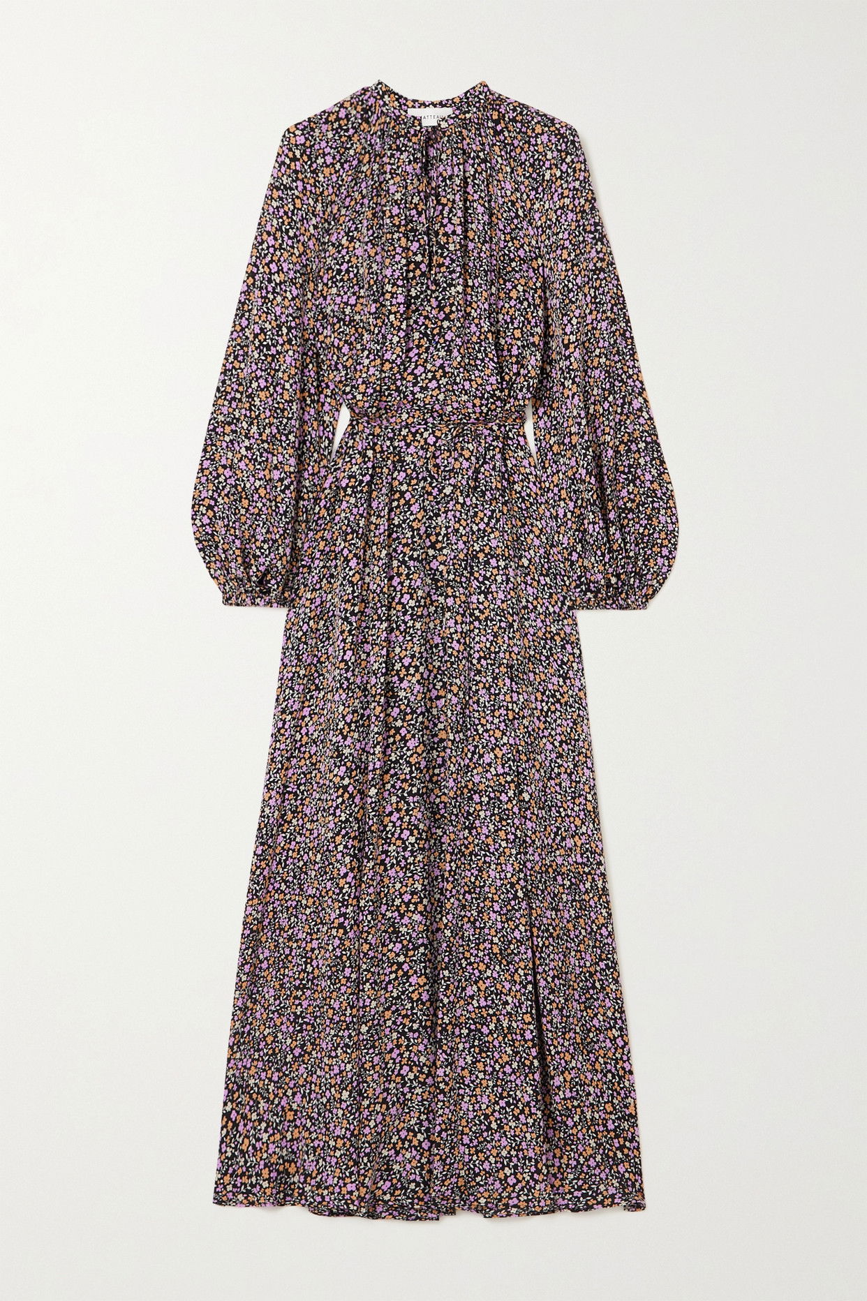 MATTEAU Floral-Print Silk Maxi Dress | endource