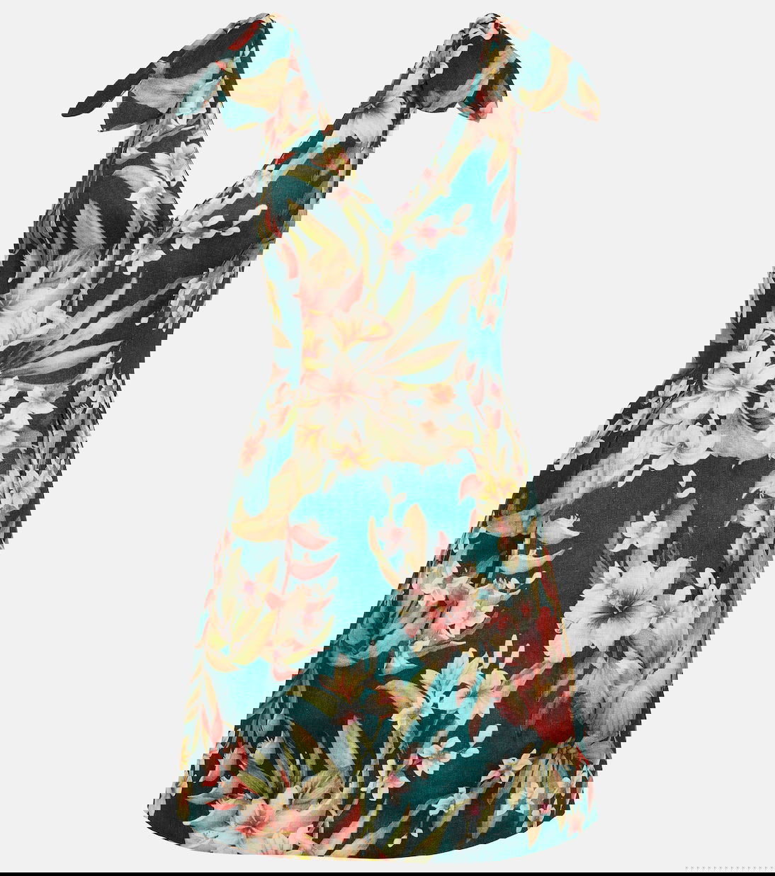 ZIMMERMANN Lexie Floral Linen Minidress in Green | endource