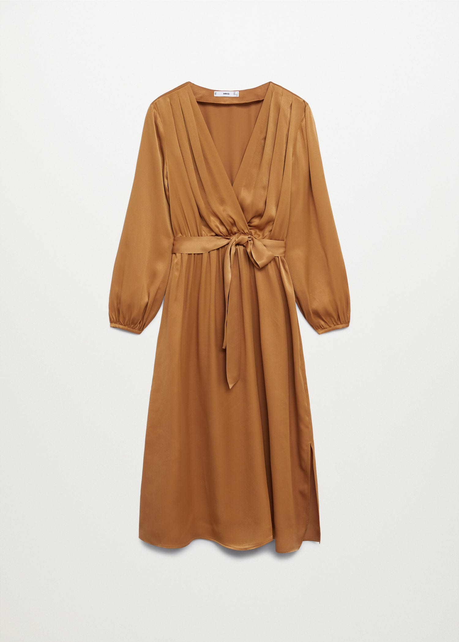 MANGO Wrapped Satin Dress | endource
