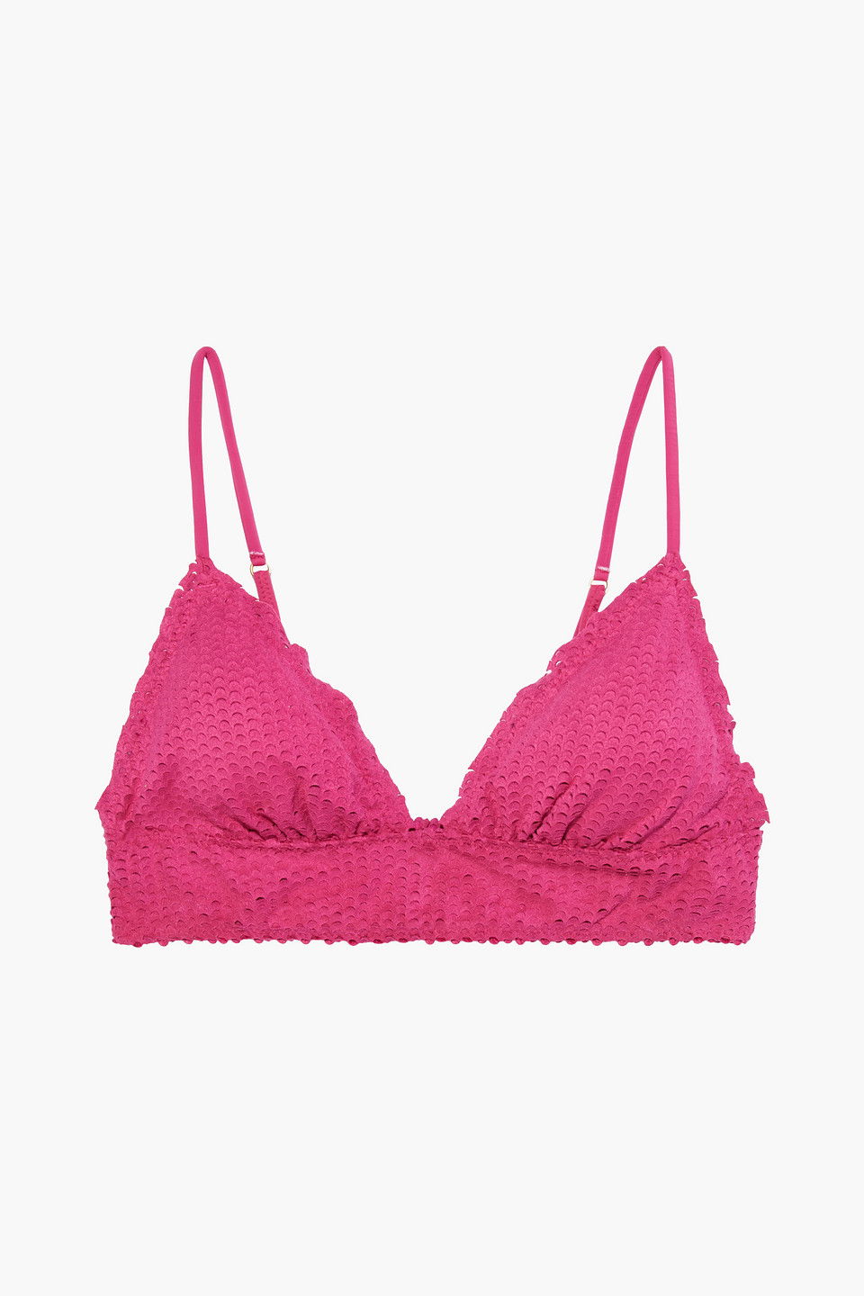 VIX PAULA HERMANNY Scales Helen Laser-Cut Triangle Bikini Top in Pink ...