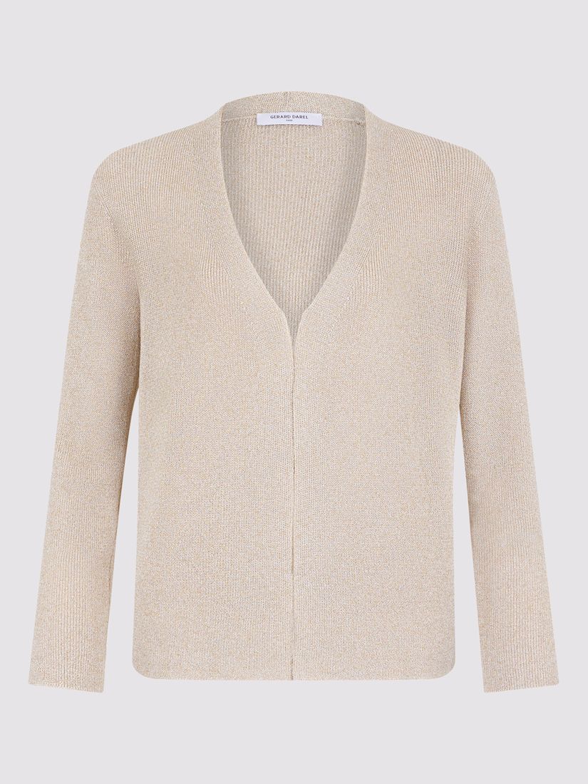 Gerard Darel Lexane Metallic Cardigan in Gold | endource