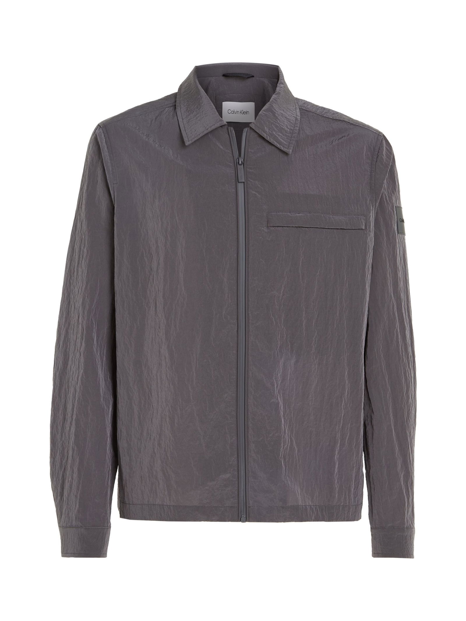 CALVIN KLEIN Crinkle 2.0 Shirt Jacket in Grey | Endource