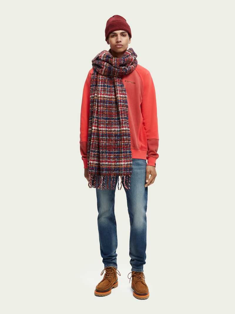 SCOTCH & SODA Wool-Blend Brushed Scarf in Combo B | Endource
