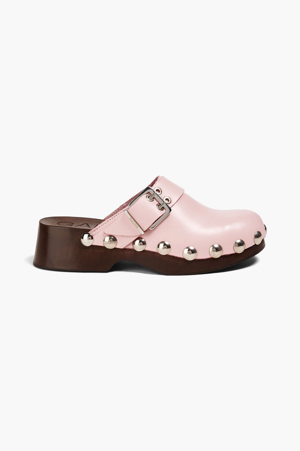 GANNI Studded Leather Clogs | endource
