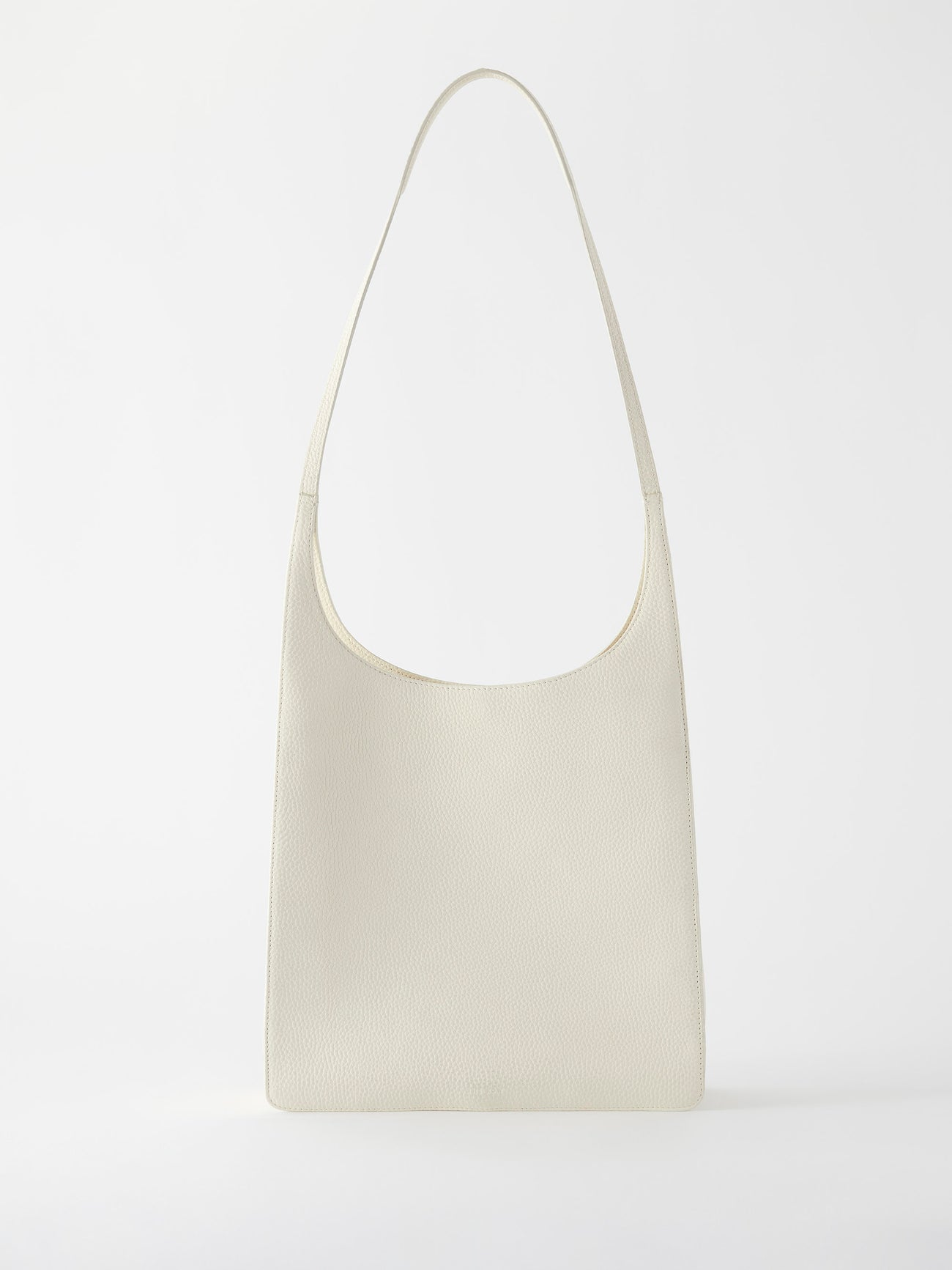 THE ROW Jules Grained-Leather Shoulder Bag in Cream | endource