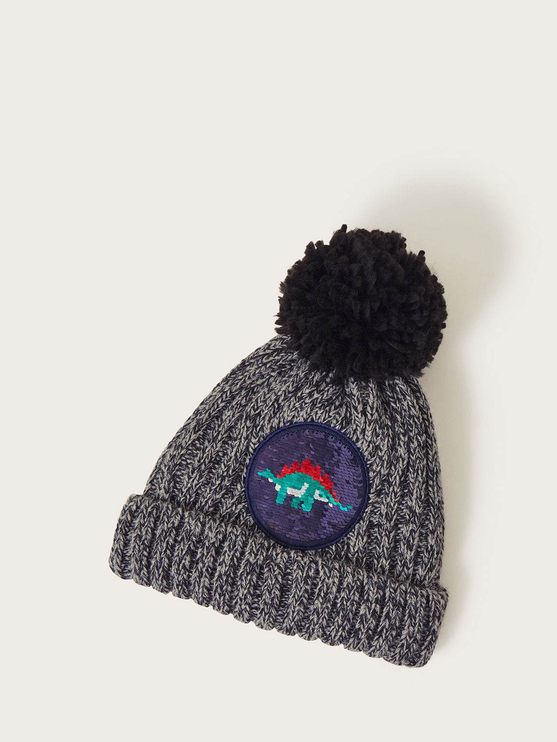 Monsoon Snazzy Dino Badge Pom Pom Hat | endource