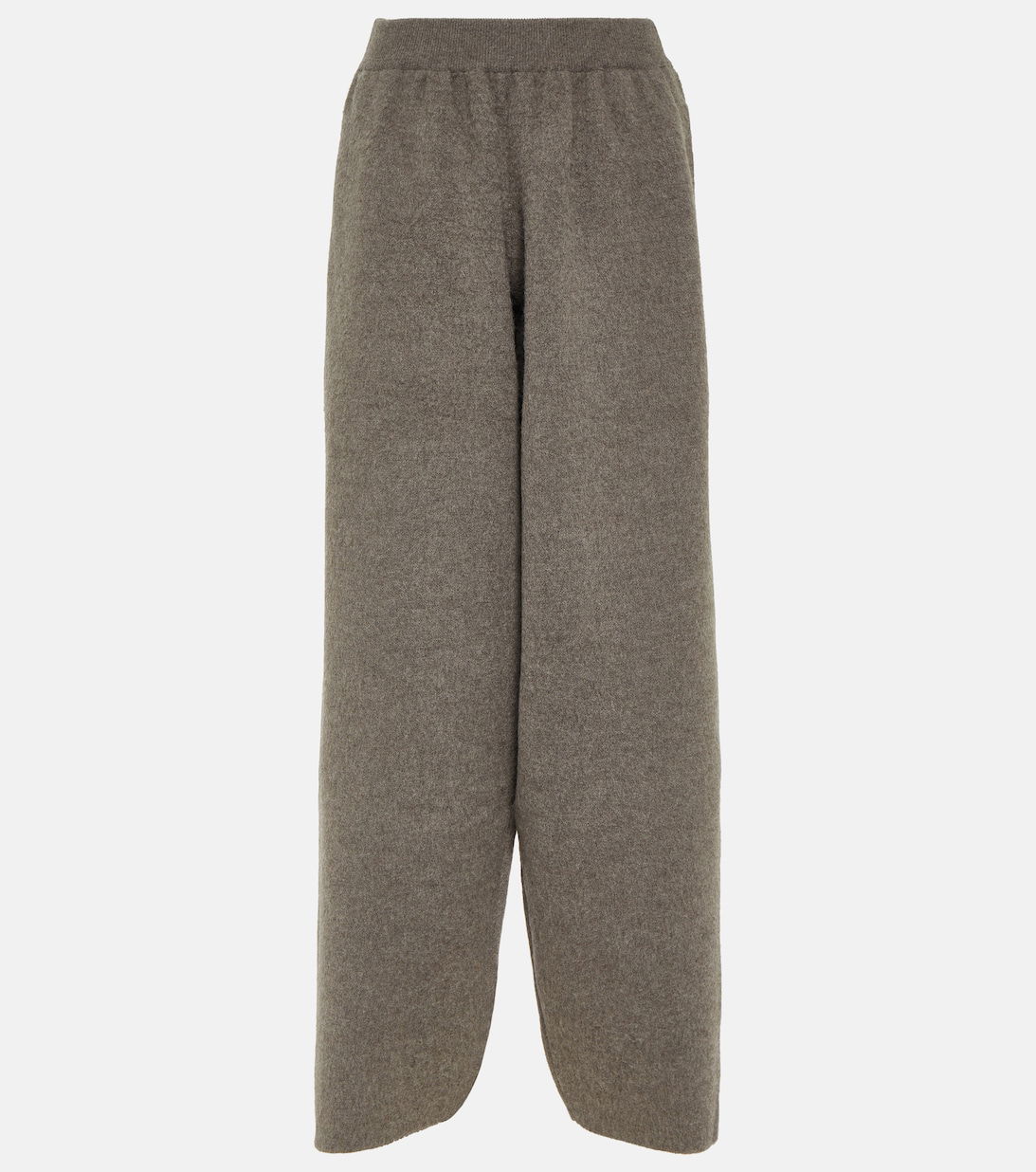 THE ROW Ednah Oversized Felted Wool Pants in Neutrals | Endource