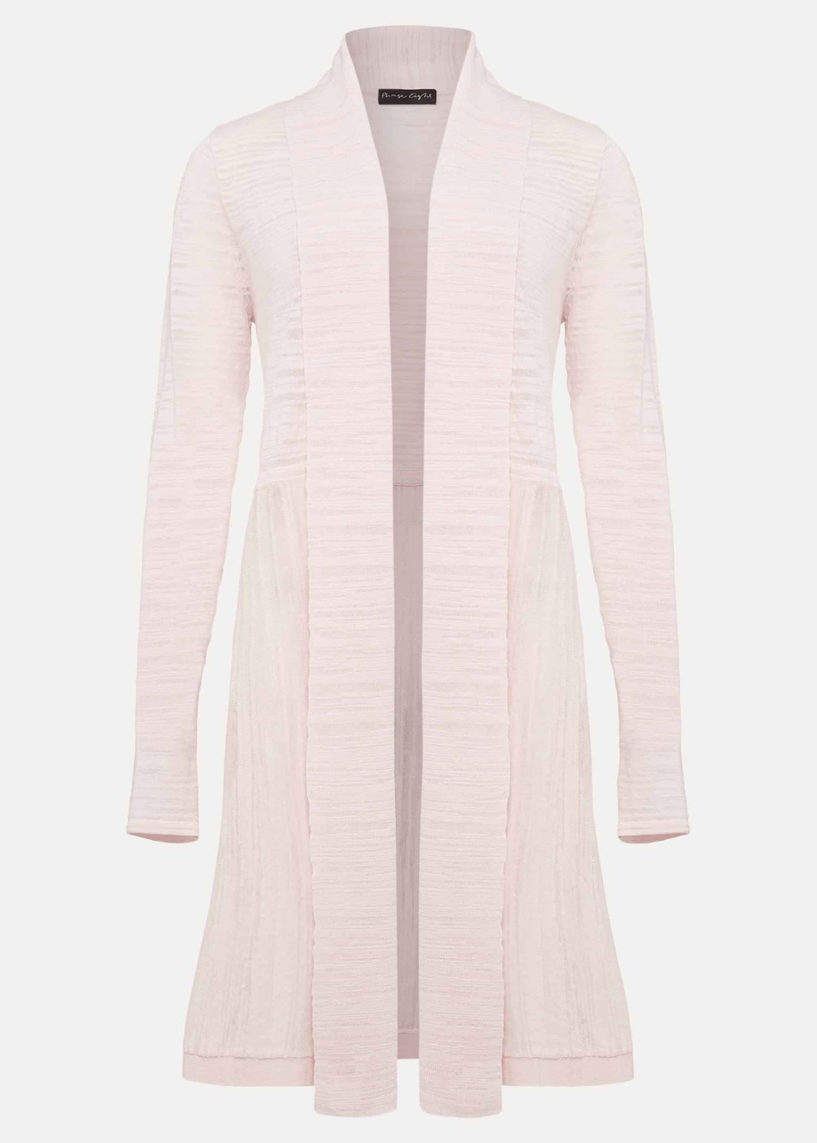 PHASE EIGHT Lili Sheer Longline Cardigan in Pale Pink | endource