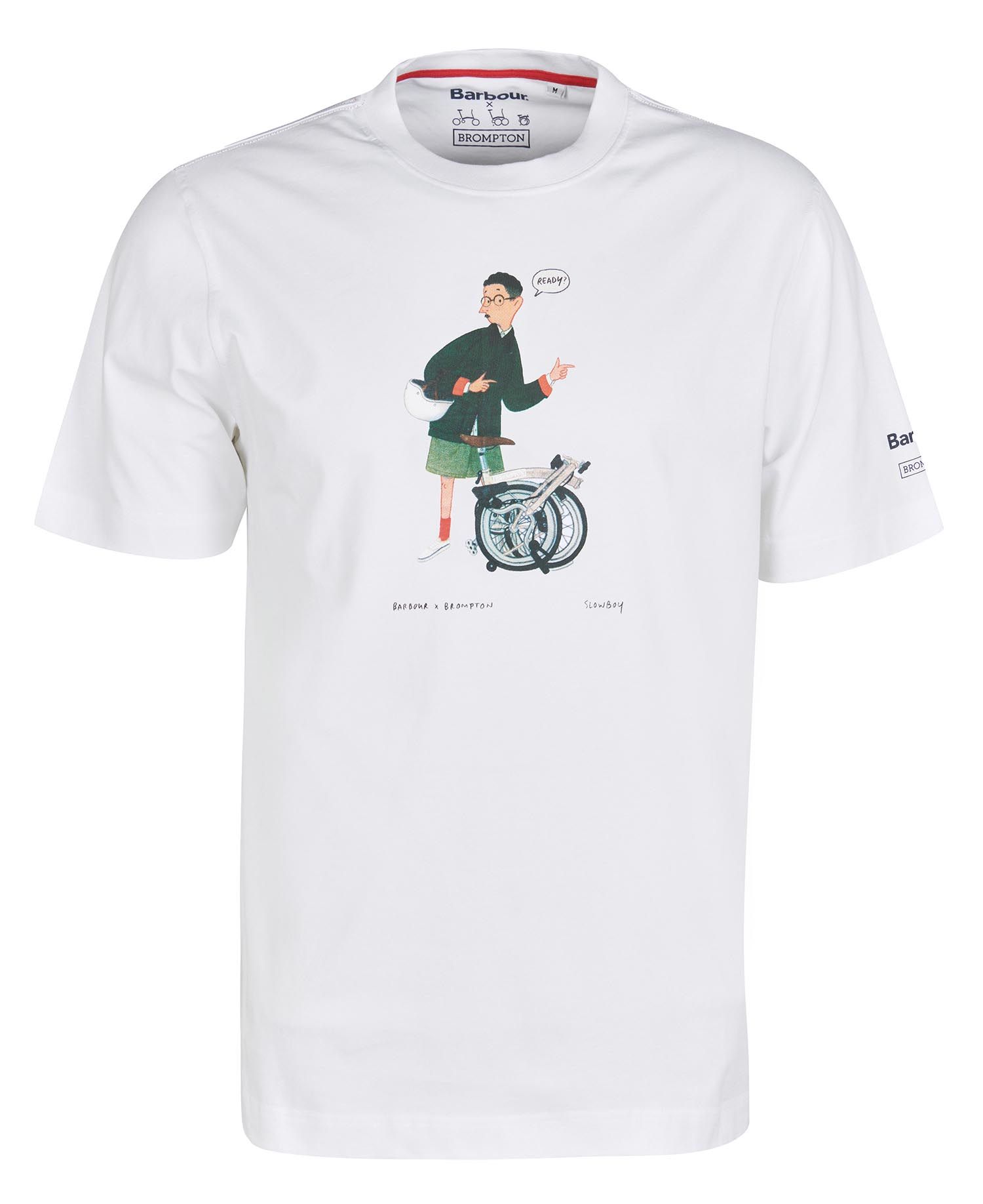 BARBOUR Barbour x Brompton - Slowboy Ready T-Shirt in Navy | Endource