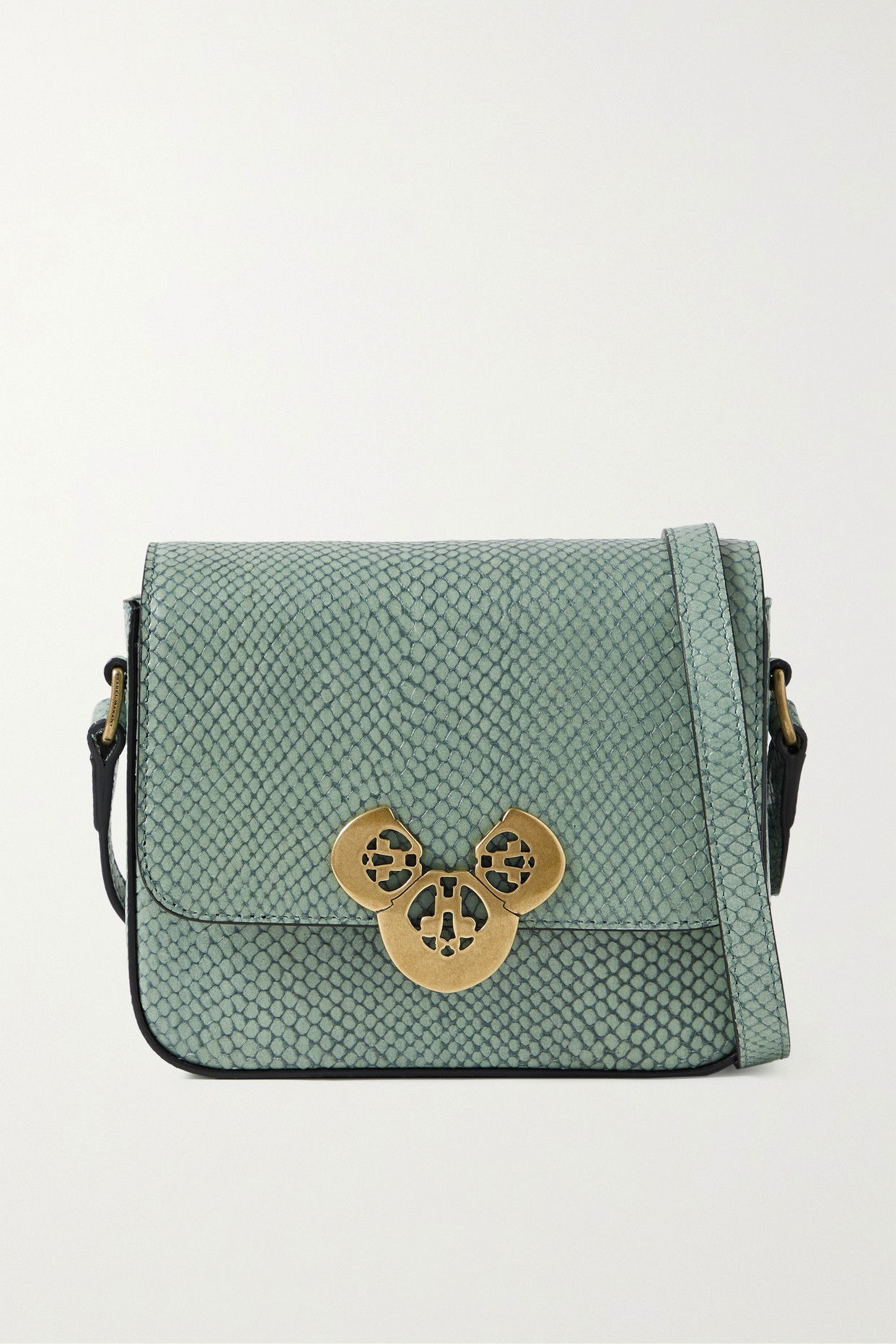 ISABEL MARANT Elda Mini Snake-Effect Bag in Green | endource