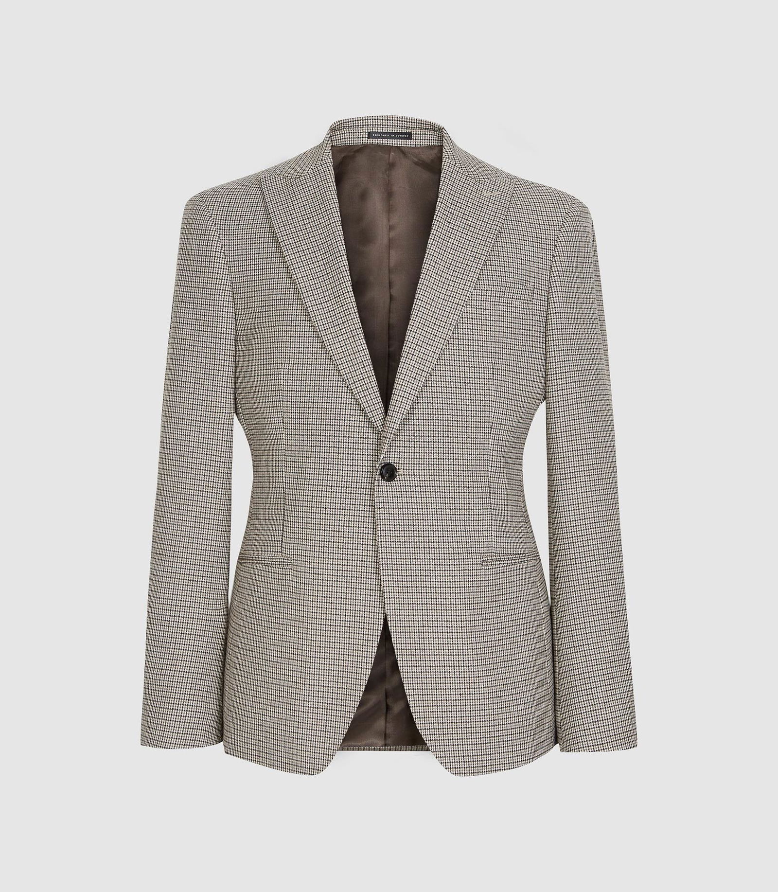 REISS Butler Micro-Check Slim Fit Blazer | endource
