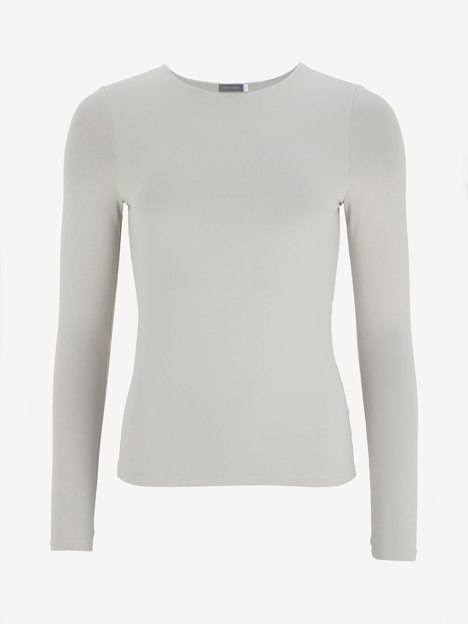 MINT VELVET Layering Crew Neck Top in Silver | endource