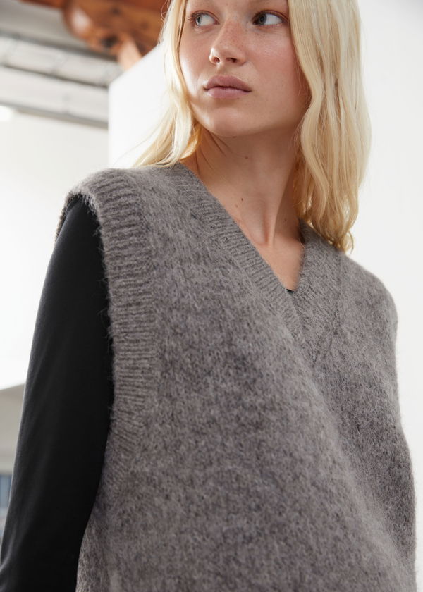 And Other Stories Oversized Wool Knit Vest Endource