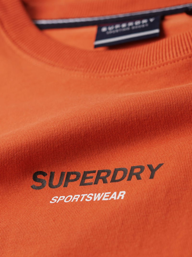 SUPERDRY Logo Print Oversized T-Shirt in Flare Orange | endource