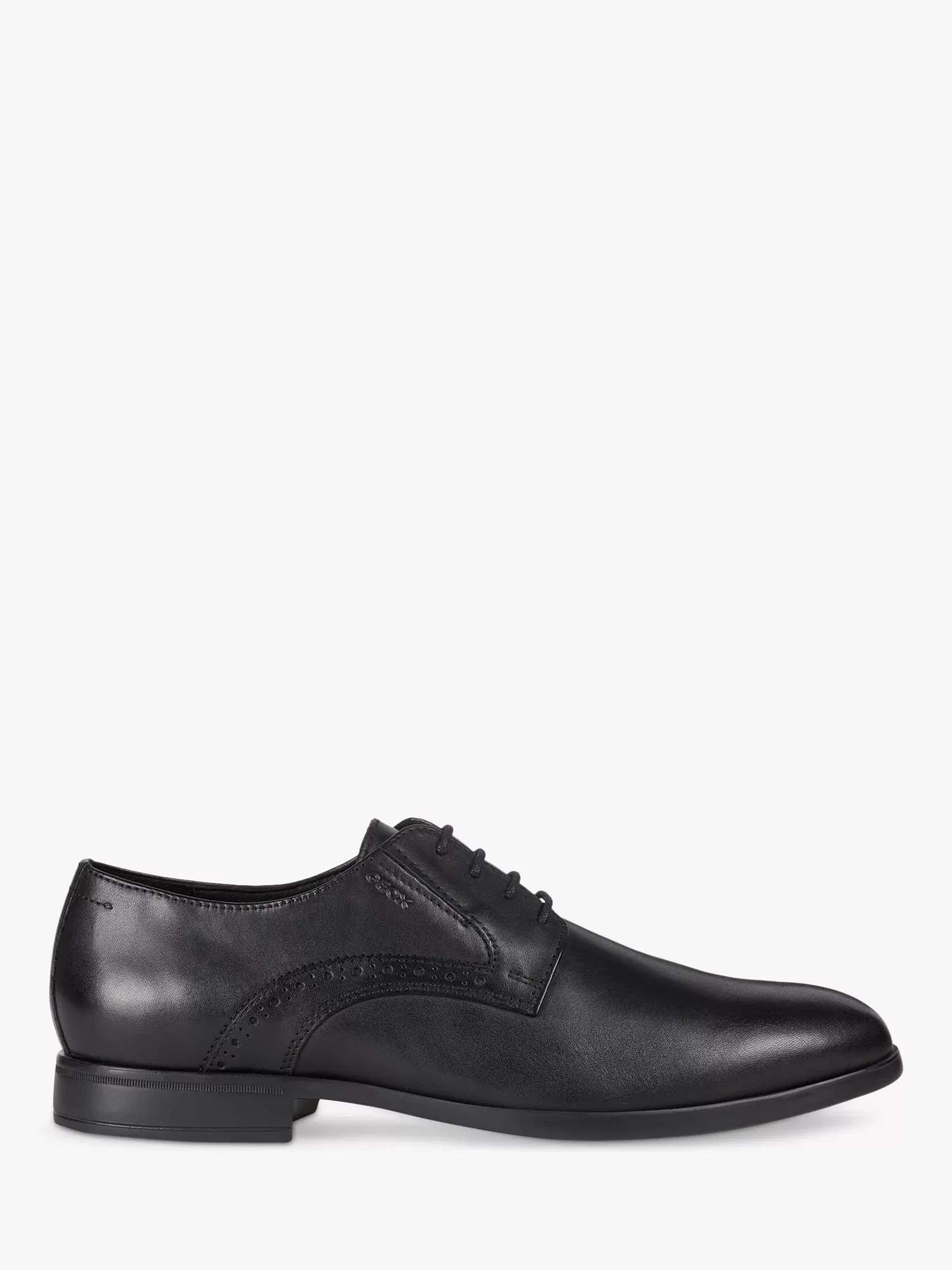Geox Domenico Leather Formal Shoes in Black | endource