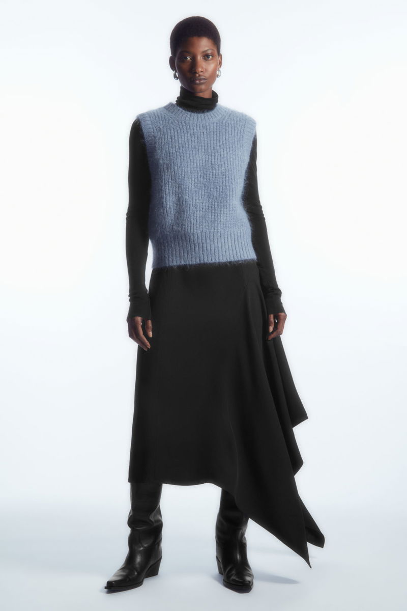 Cos Mohair Vest In Blue Endource