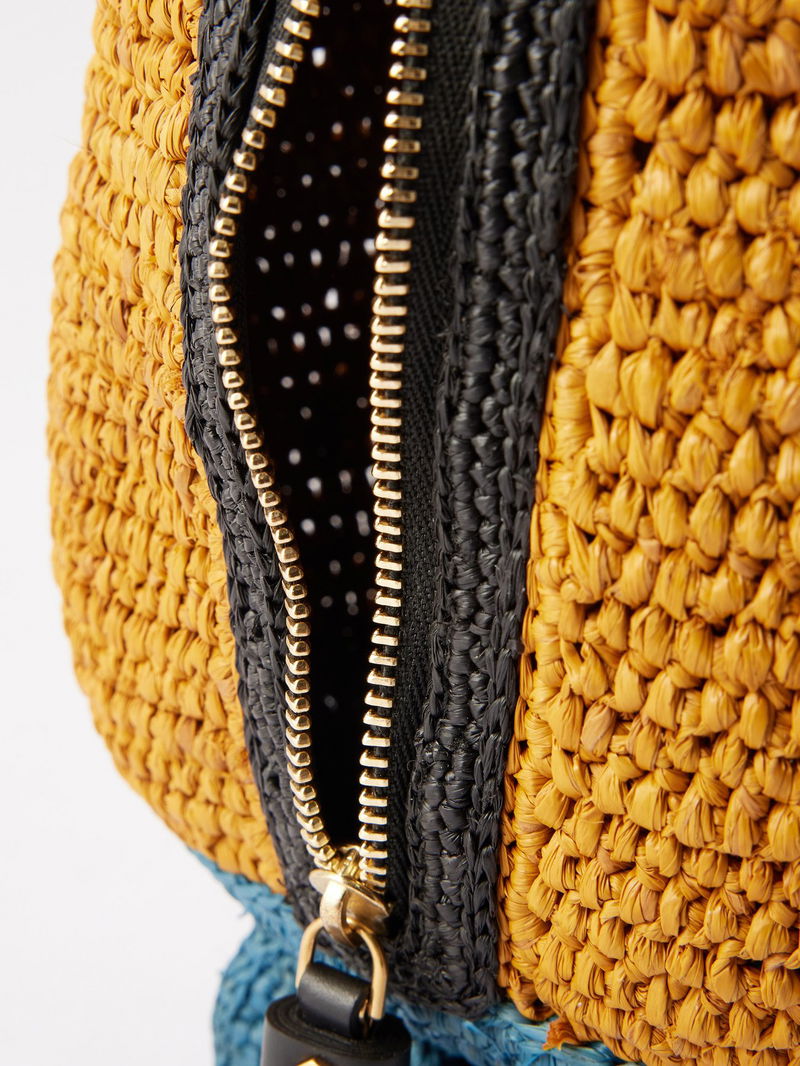 ANYA HINDMARCH Mr Potato Head Raffia Cross-Body Bag in Brown | endource