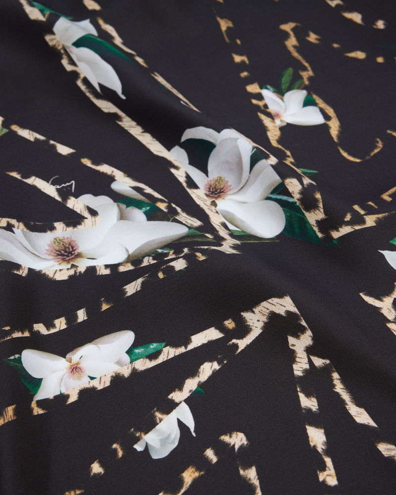 ALLSAINTS Quarters Silk Square Scarf in Black | endource