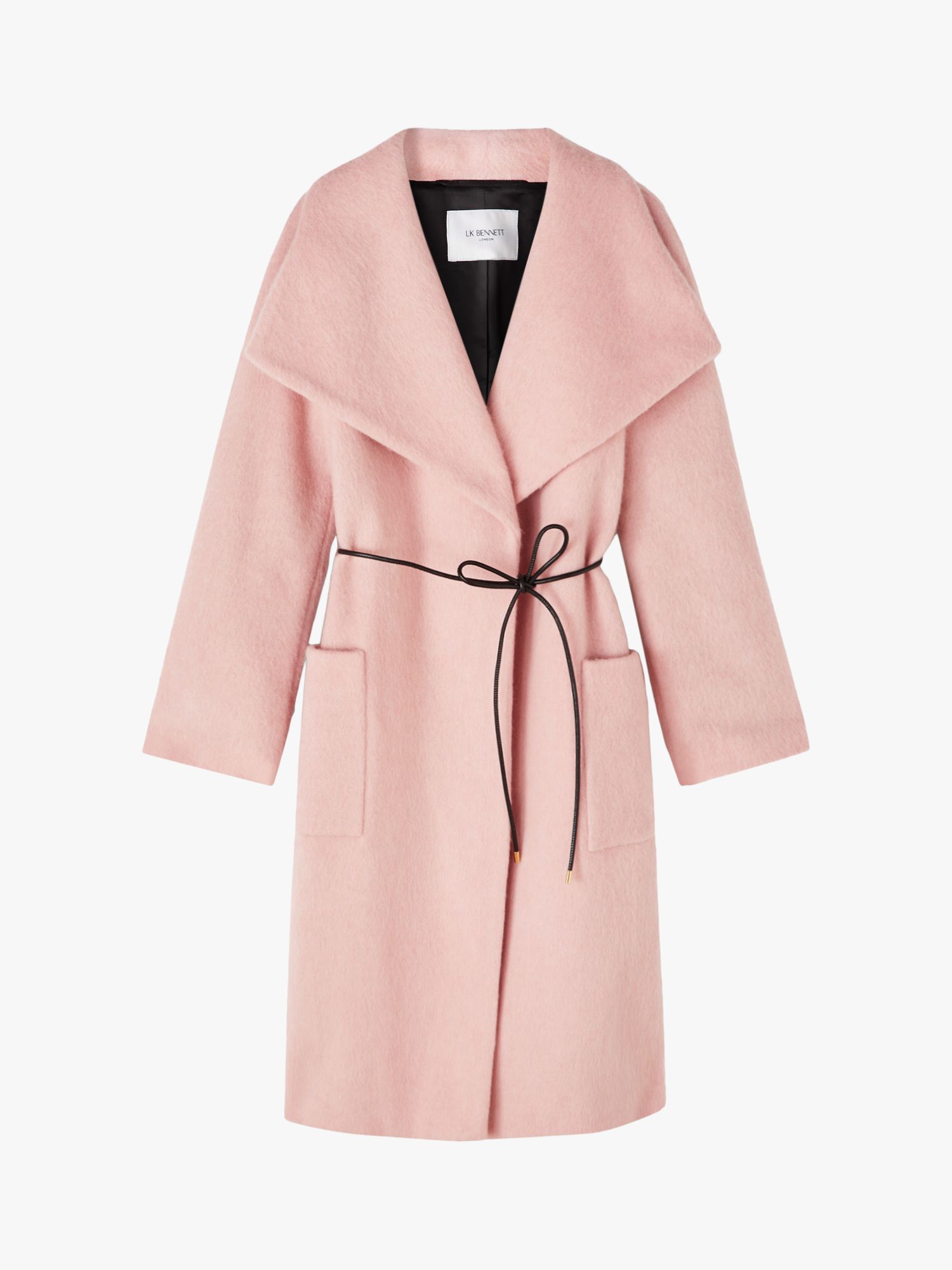 L.K. BENNETT Phoebe Wool Blend Shawl Collar Coat in Pink | Endource