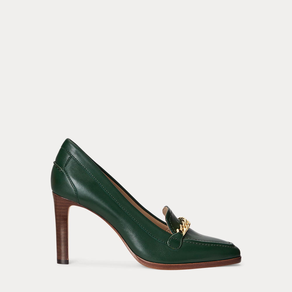 LAUREN RALPH LAUREN Colleen Nappa Leather Pump in Green | endource
