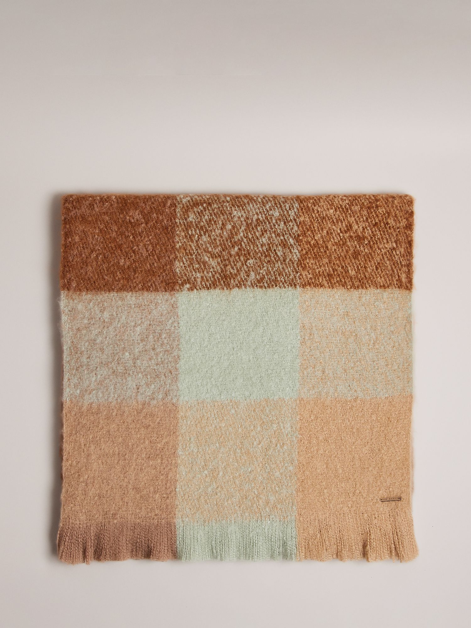 TED BAKER Chelie Checked Brushed Long Scarf | endource