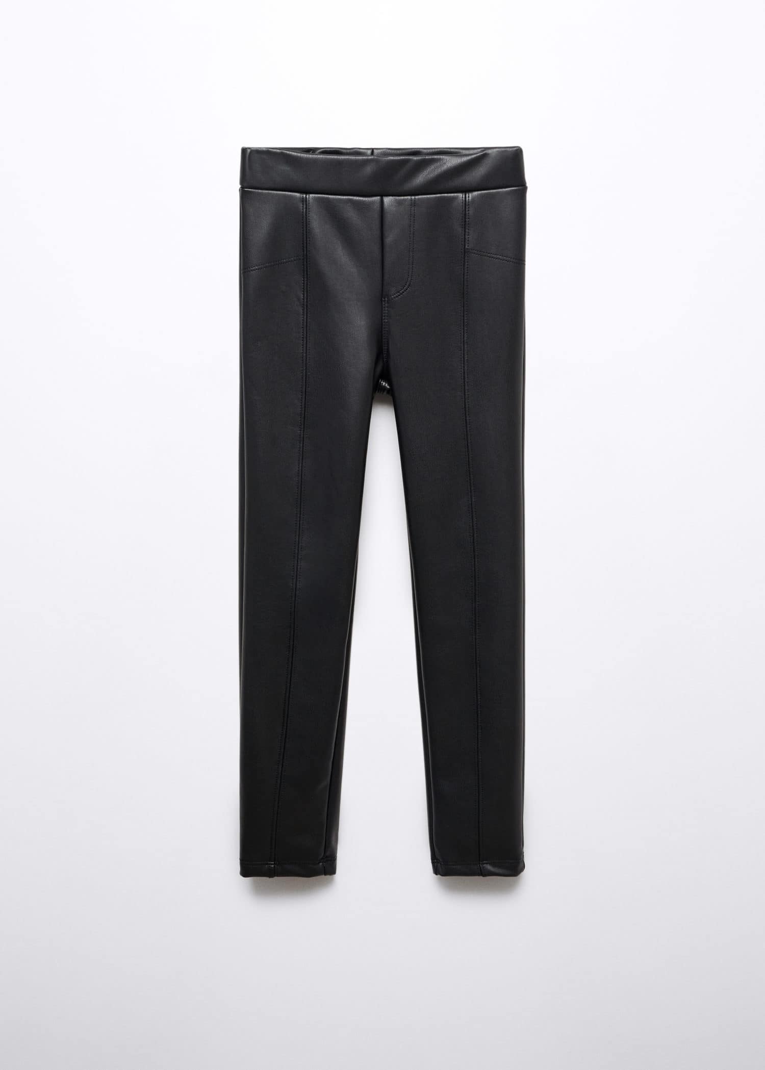 MANGO Faux Leather Leggings in Black | Endource