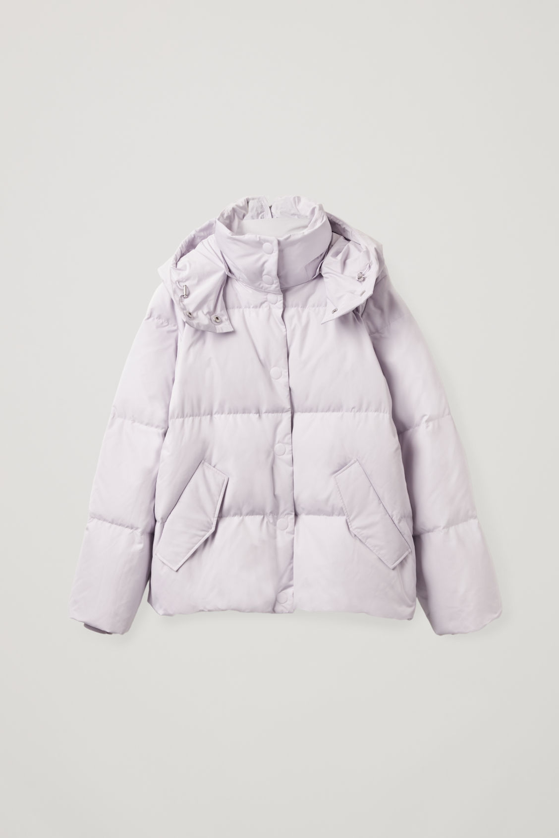 COS Short Puffer Jacket in DUSTY LILAC | endource