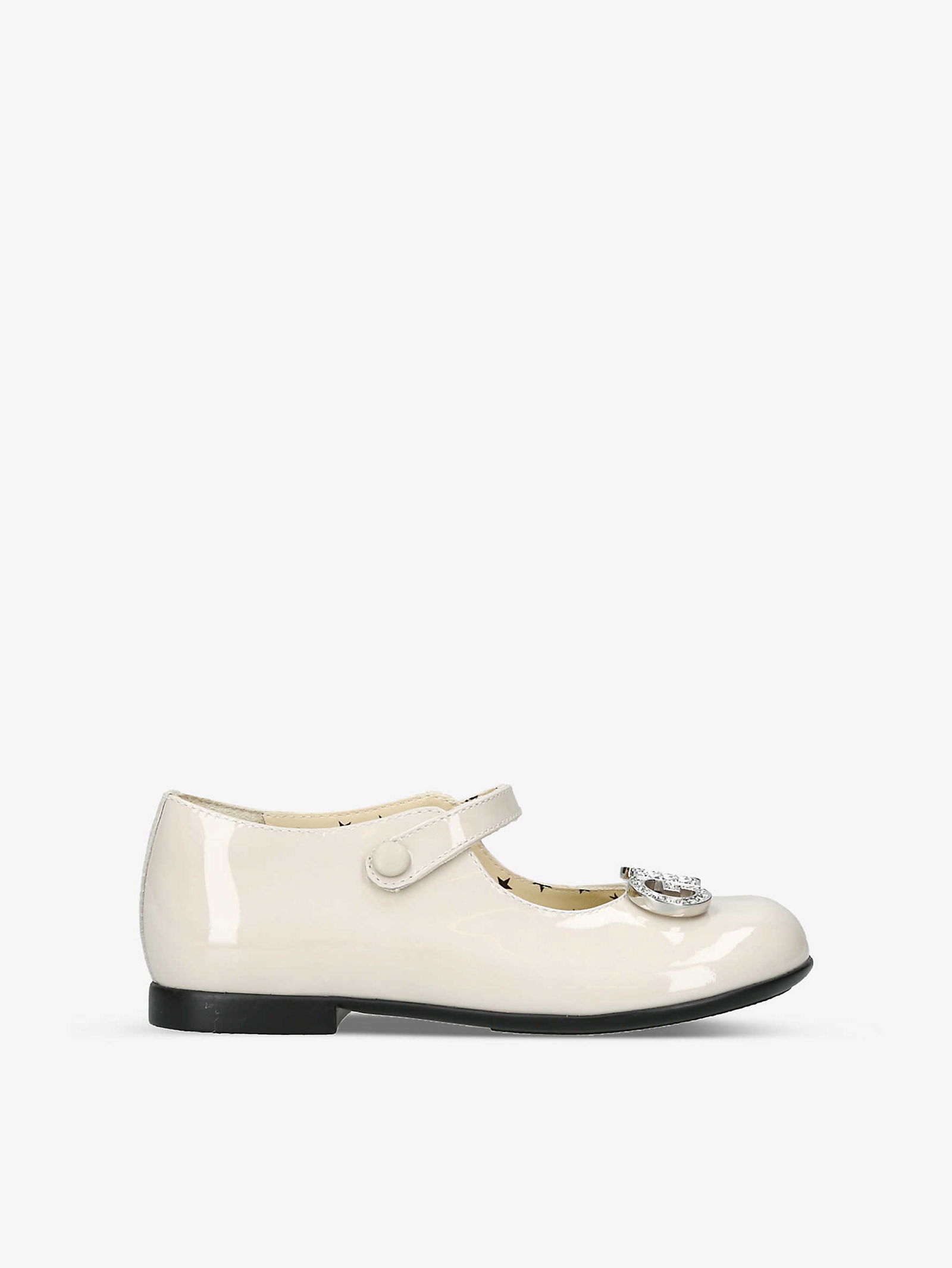 GUCCI Ruby Crystal Logo-Embellished Patent-Leather Shoes | endource