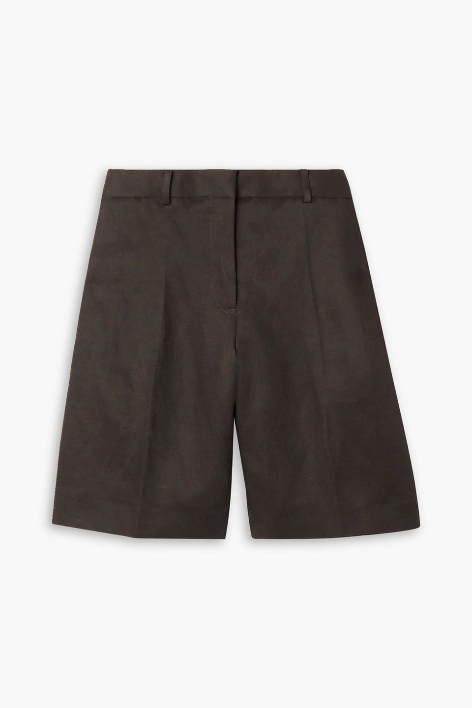 JIL SANDER Twill Shorts in Brown | endource
