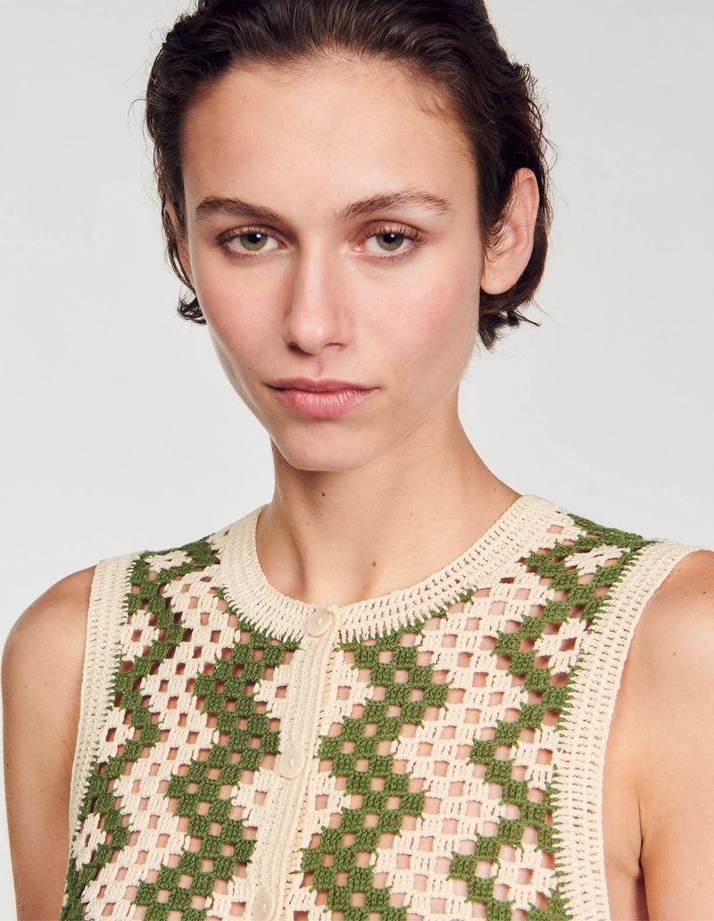SANDRO Crochet Cardigan | Endource